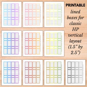 Classic Happy Planner Vertical Layout Printable Lined Boxes in 40 ...