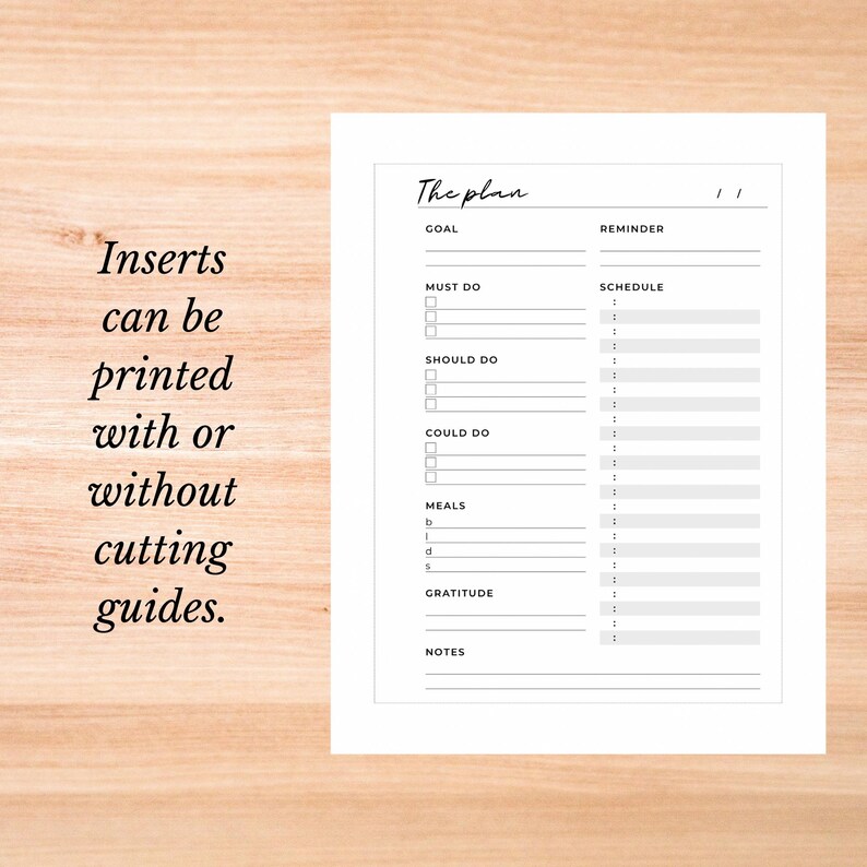 Printable Classic HP Daily Planner Insert, Schedule and To-do List Fill ...