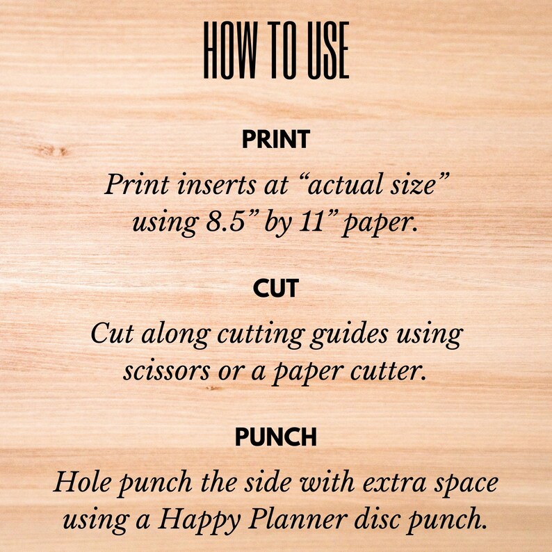 Printable Classic HP Daily Planner Insert, Schedule and To-do List Fill ...