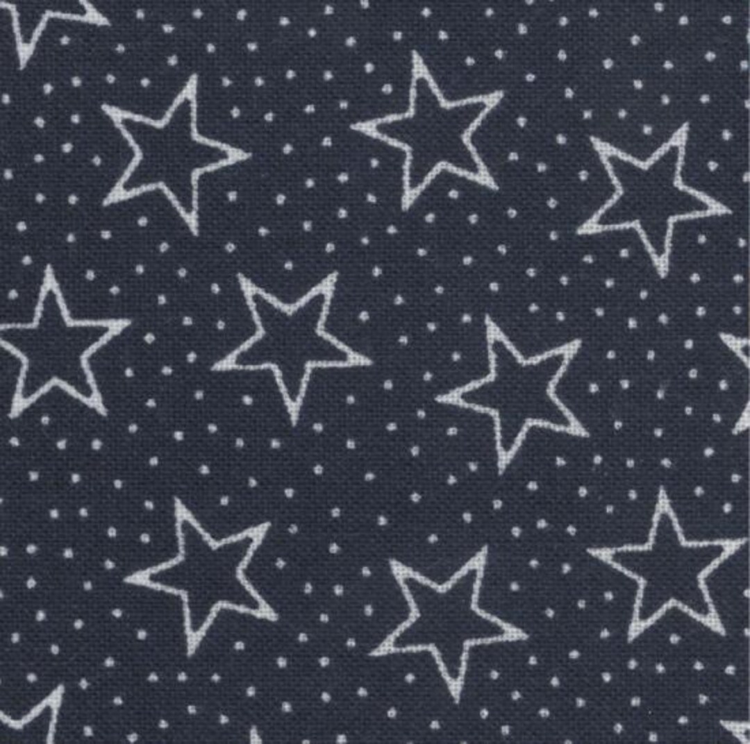 Navy - Patriotic Stars - 108 " Wide Quilt Backing - Sold in 1/2 Yard ...