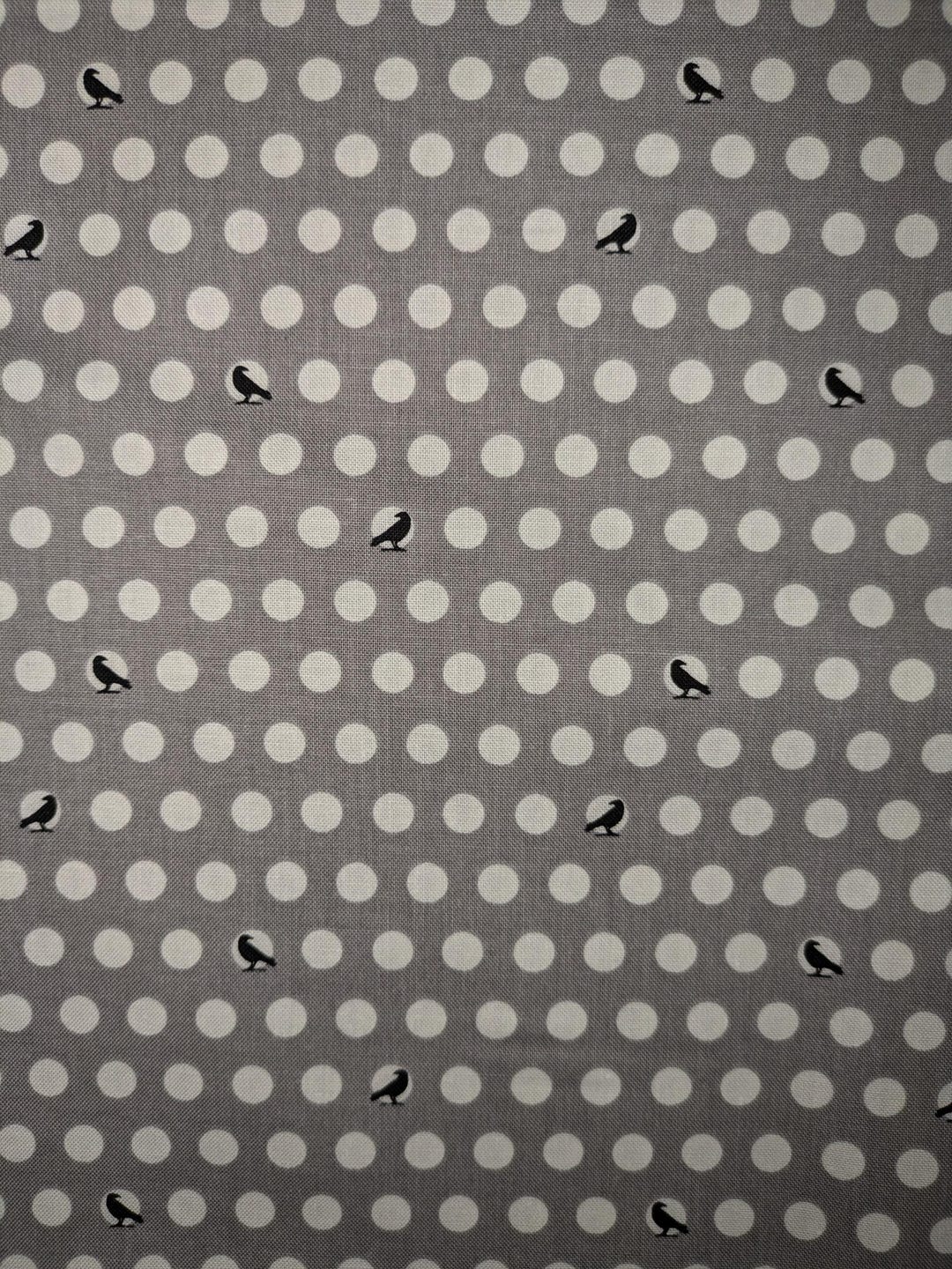 Haunted Adventure Dots & Crows Gray by Beverly Mccullough for Riley ...