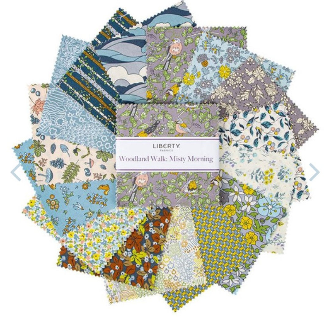 Liberty Fabrics Woodland Walk Misty Morning 5in Stacker 42 Pcs. From ...
