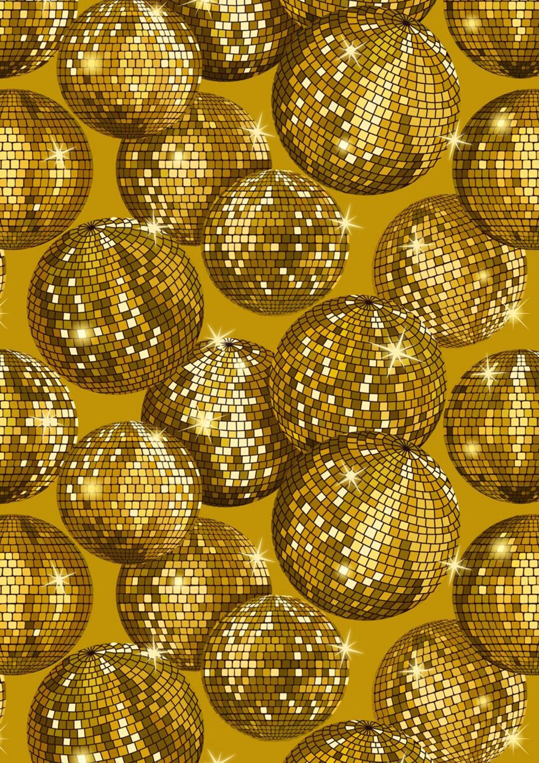 The Disco Balls - Gold With Gold Metallic - Disco! From Lewis and Irene ...