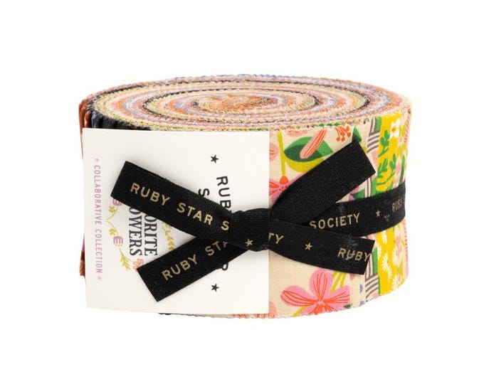 Favorite Flowers Jelly Roll - 40 Piece 2.5 Inch Strip Set - Ruby Star ...