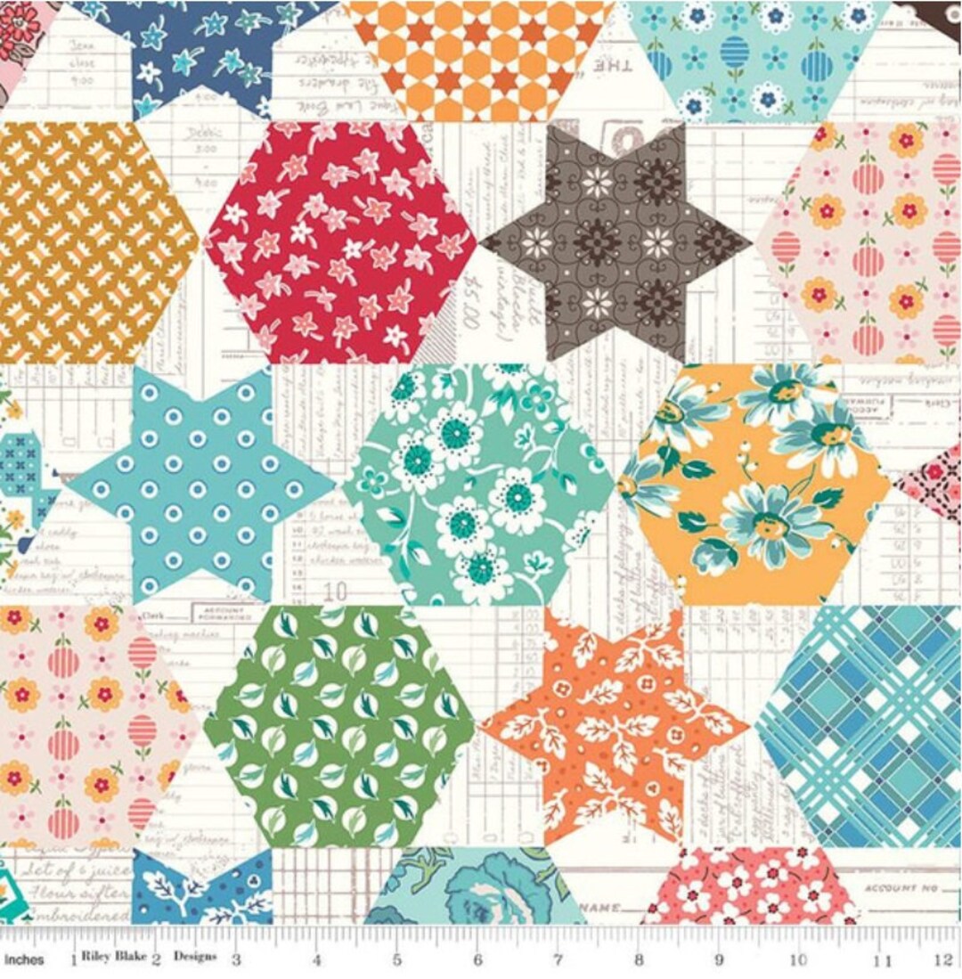 Lori Holt Flea Market Multi Colored Cheater Print Calico by Lori Holt ...