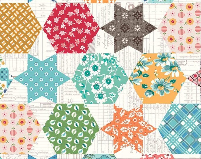 Lori Holt - Flea Market - Multi- Colored Cheater Print - Calico by Lori ...