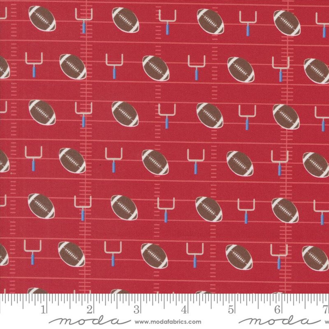 Moda - Play Ball - Gridiron in Cardinal - Etsy