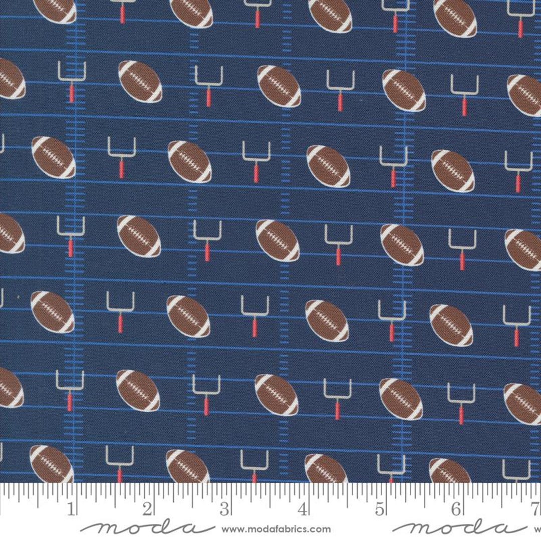 Moda - Play Ball - Gridiron in Navy - Etsy