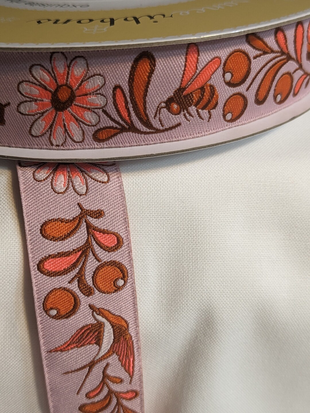 Tula Pink Birds & Bees Ribbon - Cosmic - 7/8in X 18 Inches - Sold in 1/ ...