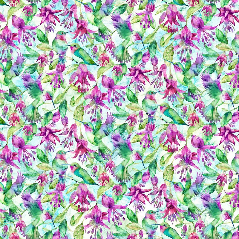 Hummingbird Fabric - Etsy