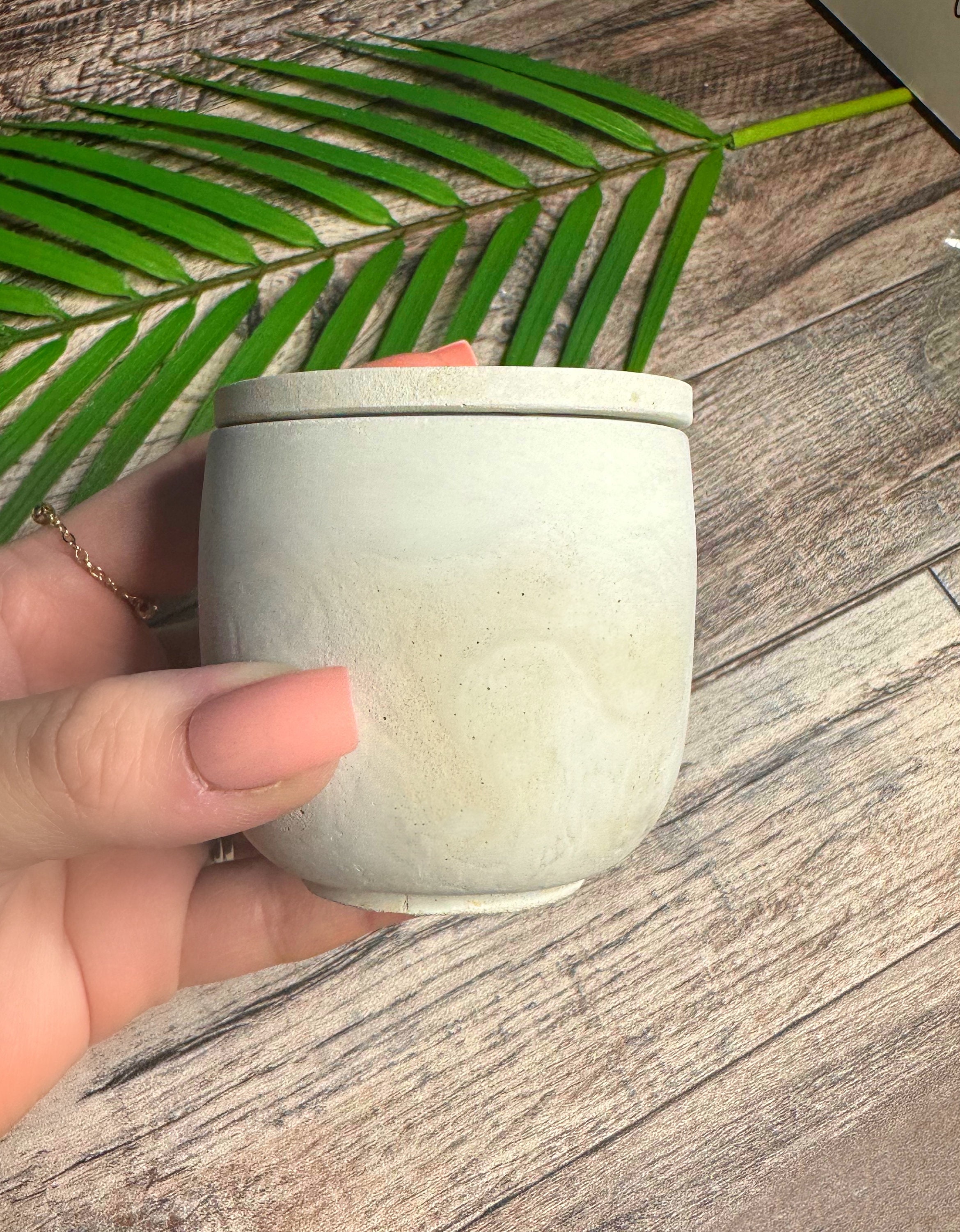 Candle Jars/ Concrete Jars/ Concrete Containers/ Concrete - Etsy