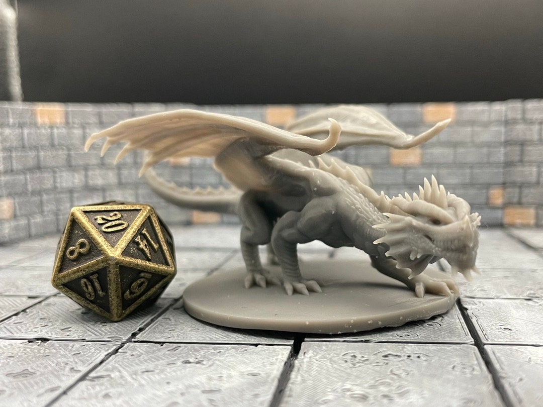 Chromatic Young Red Dragon | Tabletop RPG | Mz4250 | 3D Printed Miniatures | 28mm Scale - Etsy