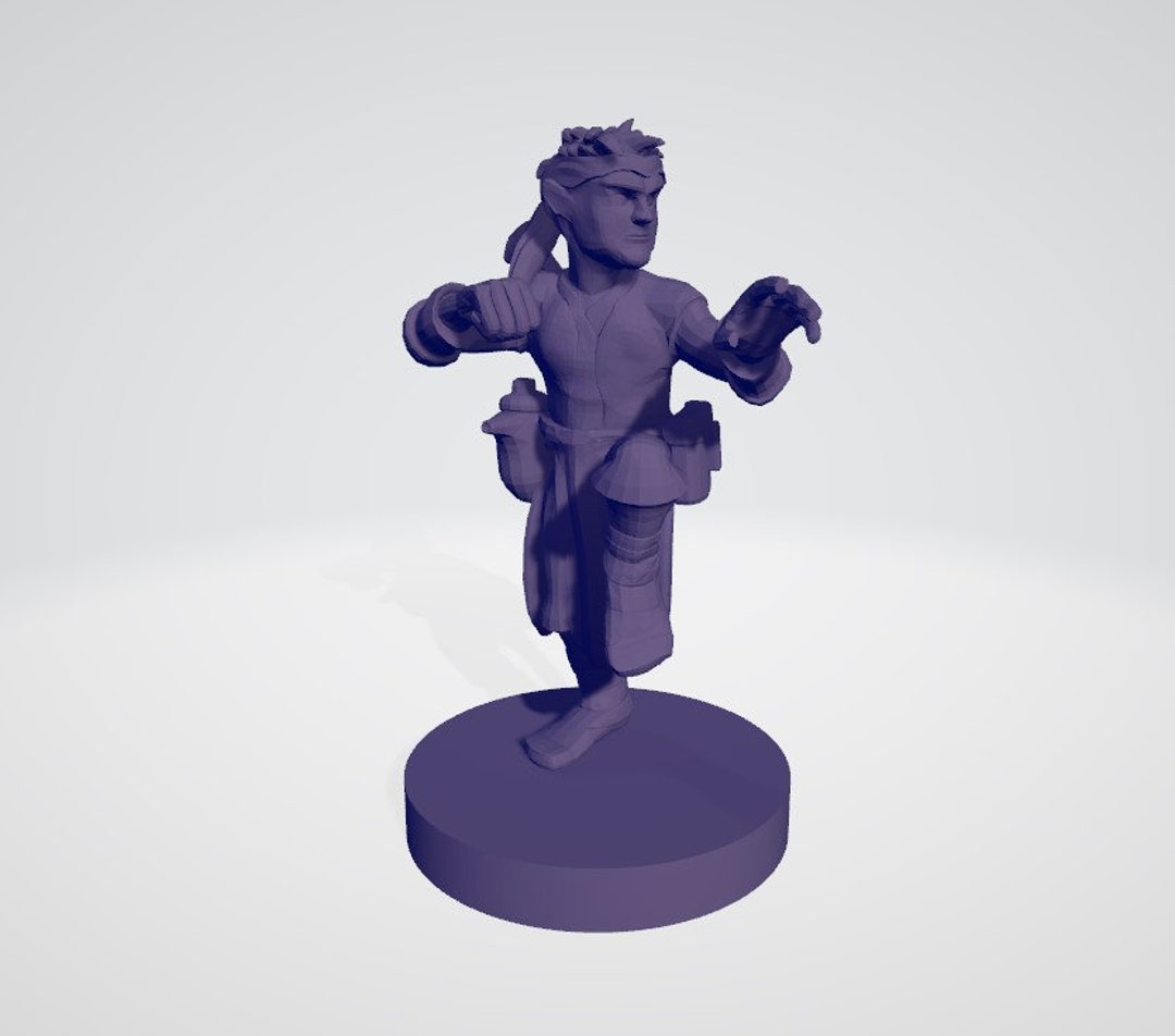 Halfling Male Monks | Ninja | Tabletop RPG | Mz4250 | 3D Printed ...