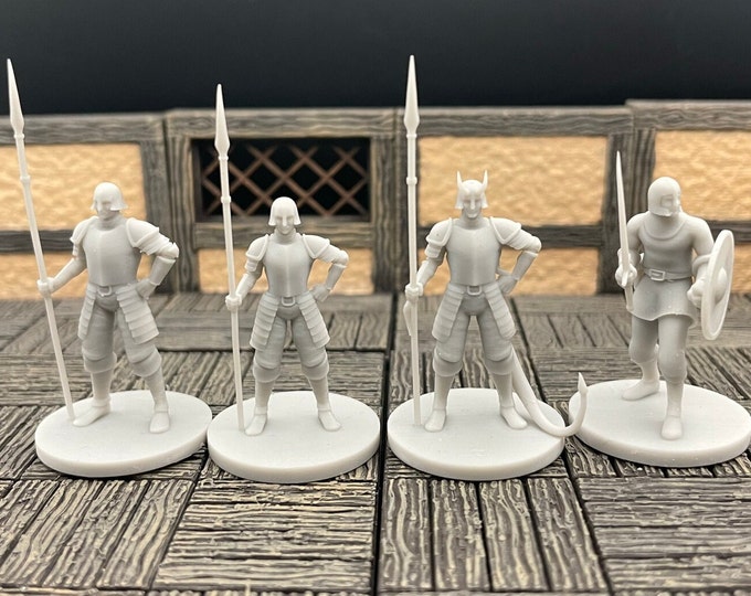 Guards | NPC | Human Guard | Tiefling Guard | Female Guard | Spear and ...
