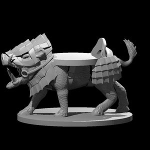 Boars Beast Giant Boar Mount With Saddle Mini Surface Tabletop RPG ...
