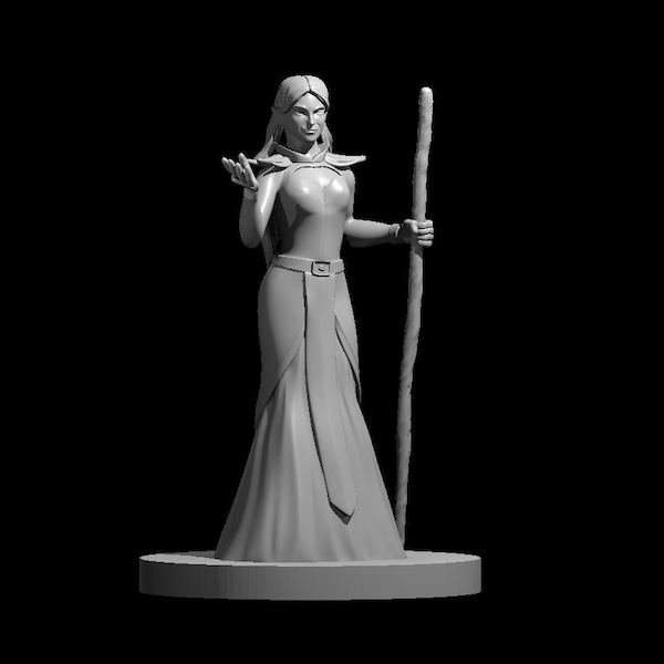Female Elf Sorcerer Miniature - Etsy