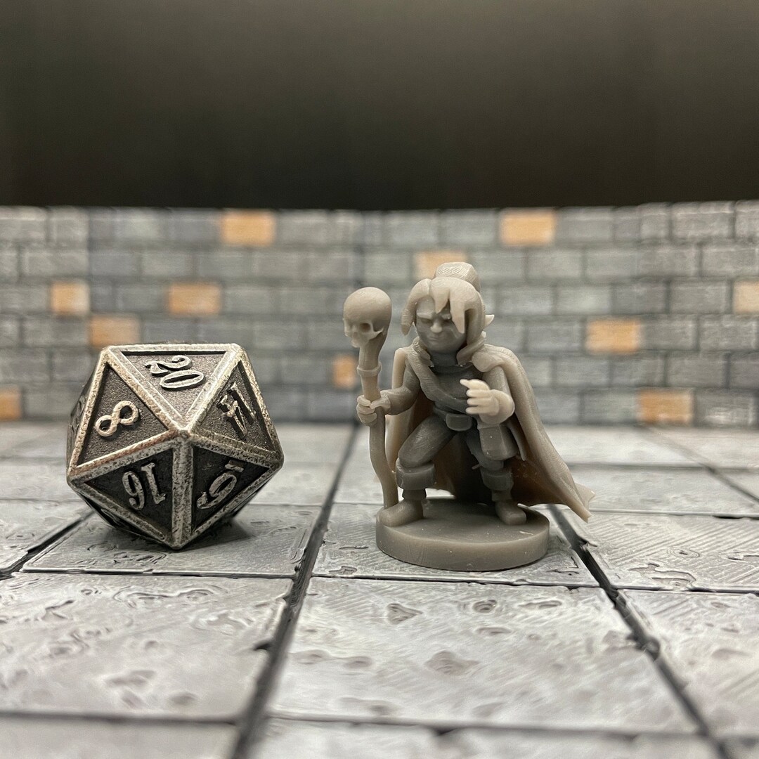 Halfling Female Warlock | Skull Staff | Tabletop RPG | Mz4250 | 3D ...
