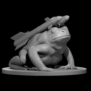 Giant Toad Missile Toad Tabletop RPG Mz4250 3D Printed Miniatures 28mm ...