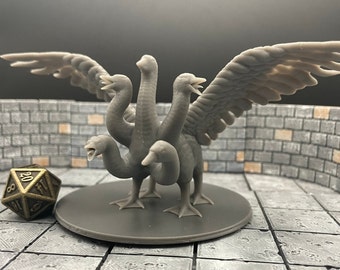 Hydra Dnd Monster Reptile Dragon Beast 28mm 32mm 3d Printed Mini ...