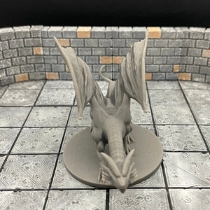 Metallic Young Copper Dragon Tabletop RPG Mz4250 3D Printed Miniatures ...