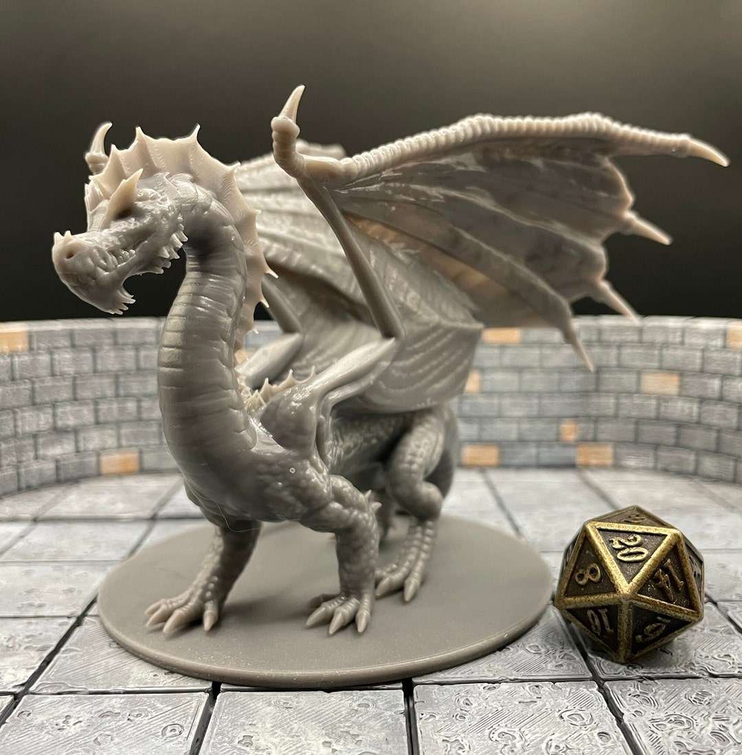 Chromatic Adult Green Dragon Tabletop RPG Mz4250 3D Printed Miniatures ...