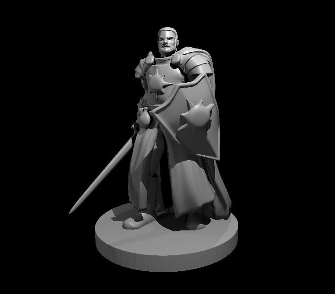 Human Male Clerics Tabletop RPG Mz4250 3D Printed Miniatures 28mm Scale ...