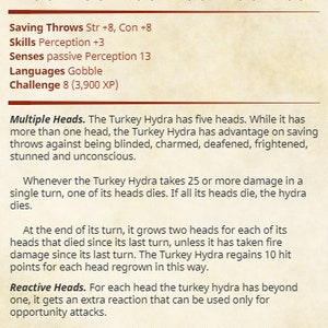 Bird Hydras | Goose Hydra | Turkey Hydra | Monstrosity | Farm Beast ...