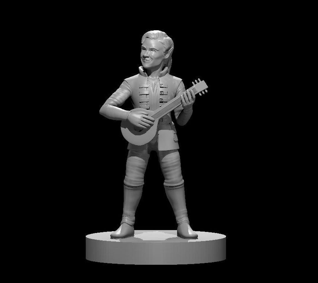 Halfling Bards Dog Mount Tabletop RPG Mz4250 3D Printed Miniatures 28mm ...