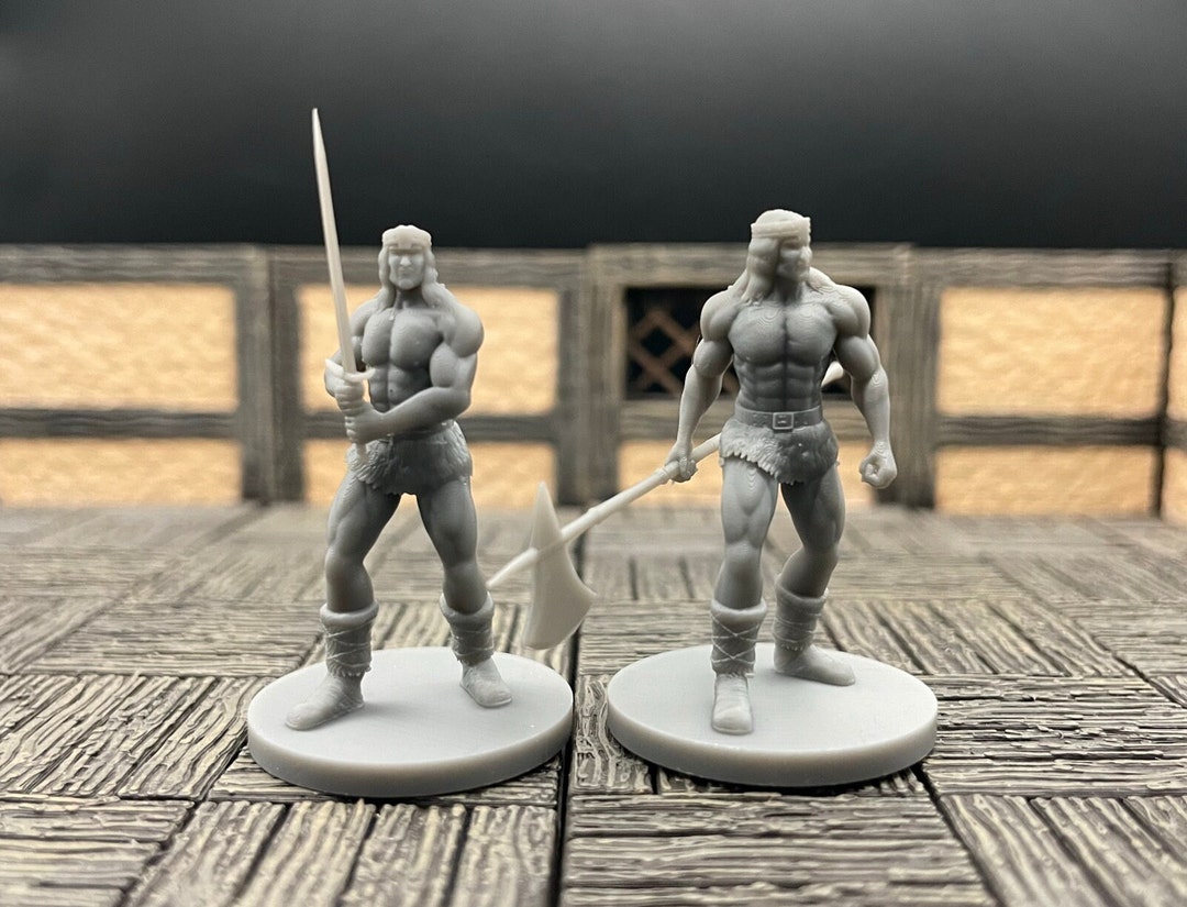 Human Male Barbarians | Conan Miniature | Tabletop RPG | Mz4250 | 3D ...