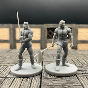 Human Male Barbarians Conan Miniature Tabletop RPG Mz4250 3D Printed ...
