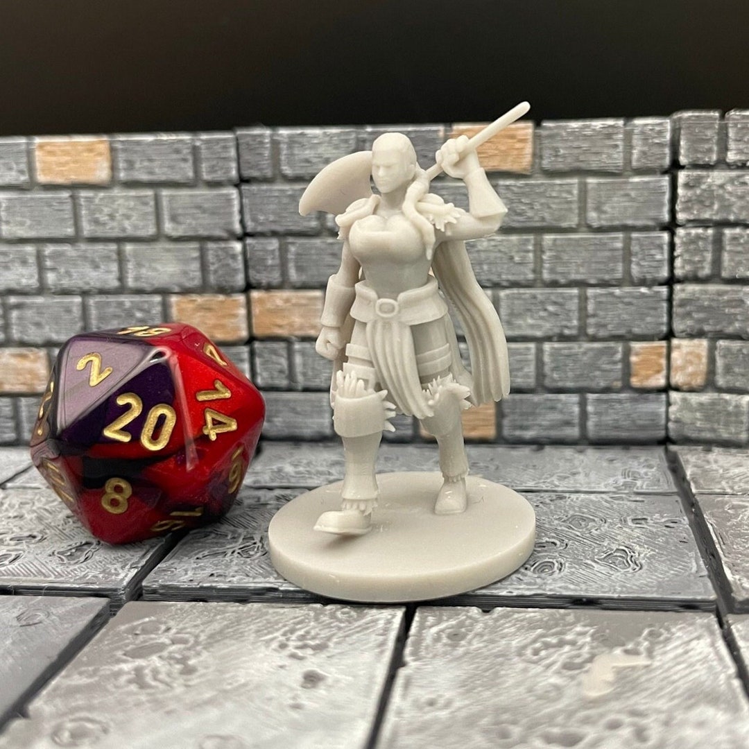 Human Female Barbarians Tabletop RPG Mz4250 3D Printed Miniatures 28mm ...