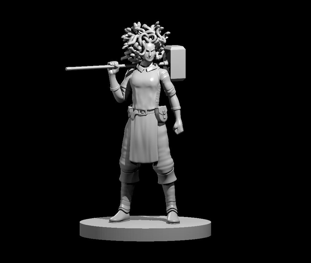 Female Blacksmiths NPC Tabletop RPG Mz4250 3D Printed - Etsy