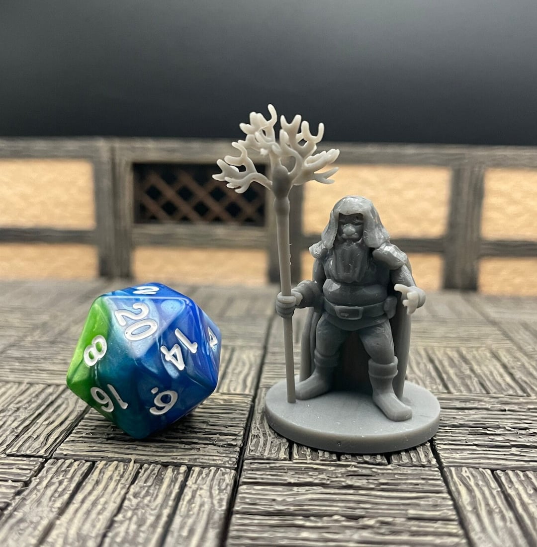 Dwarf Male Druids Nature Staff Warhammer Tabletop RPG Mz4250 3D Printed ...