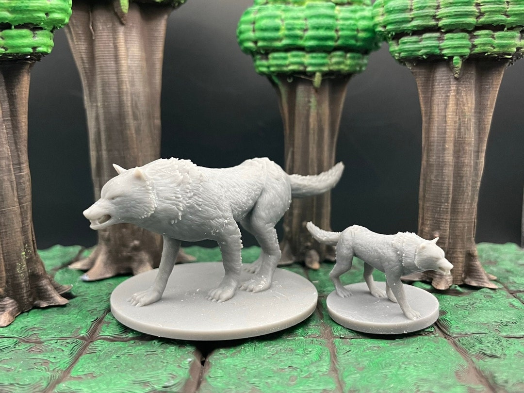 Wolves Dire Wolf Mount With Saddle Mini Surface Tabletop RPG Mz4250 3D ...