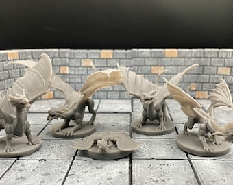 Wyrmling Brass Dragon Metallic Mini DND Pathfinder Dungeons & Dragons ...