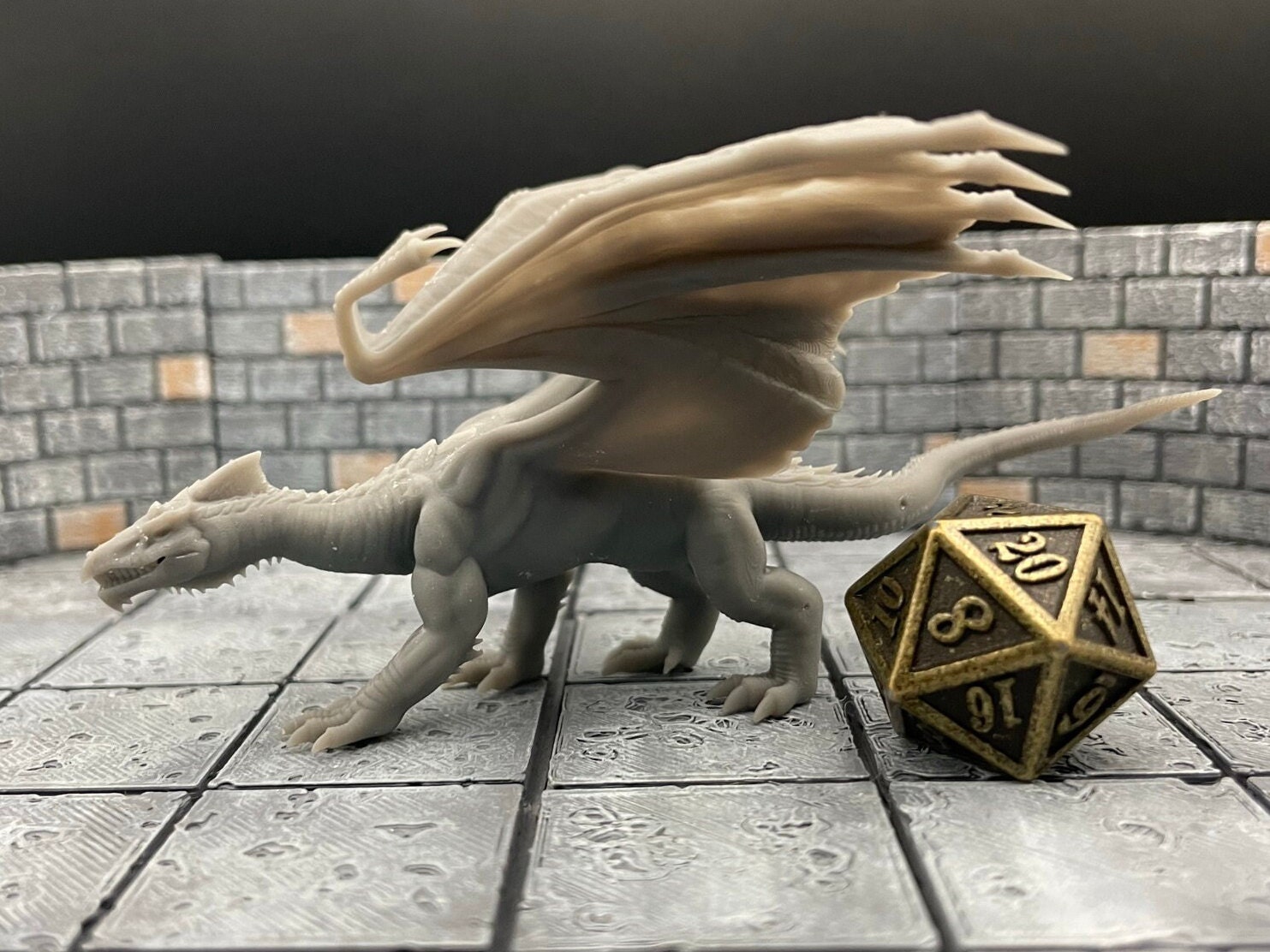 Chromatic Young White Dragon Tabletop RPG Mz4250 3D - Etsy