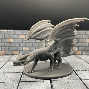 Metallic Young Copper Dragon Tabletop RPG Mz4250 3D Printed Miniatures ...
