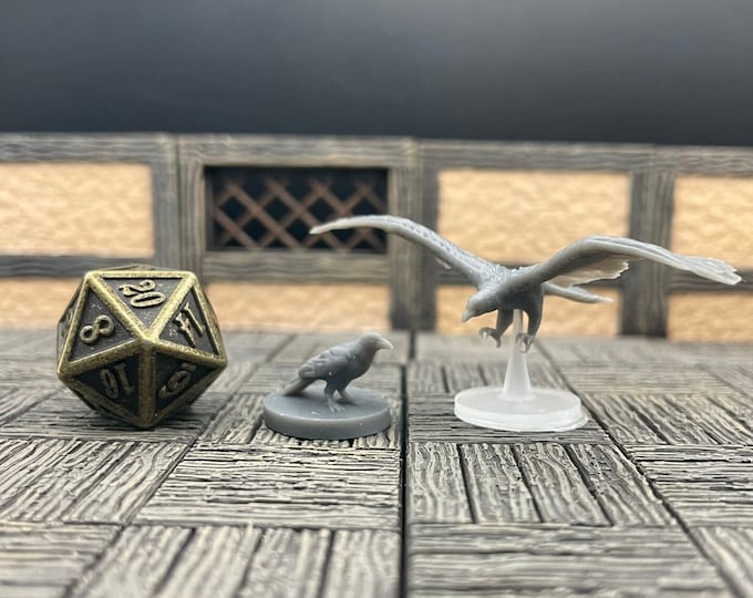 Raven | Bird Minis | Forest Beasts | Flying & Perched | Tabletop RPG ...