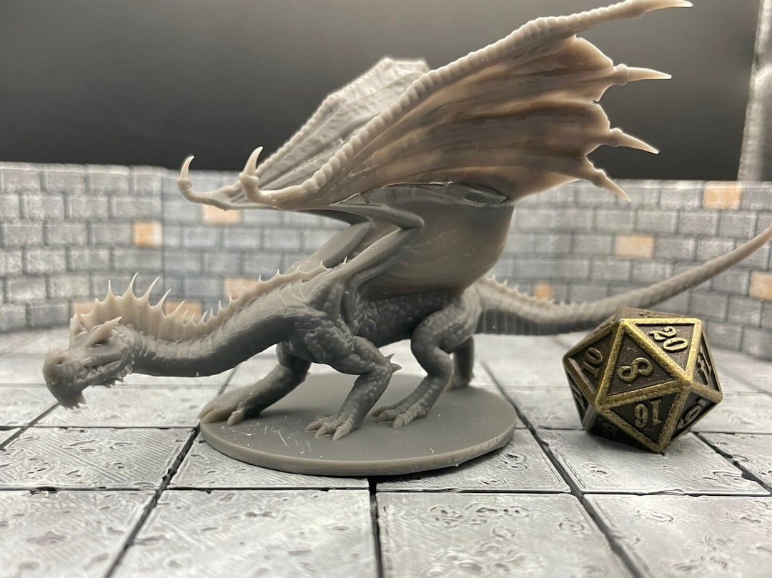 Chromatic Young Green Dragon | Tabletop RPG | Mz4250 | 3D Printed ...