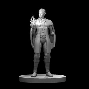 Elven Male Warlocks Hexblade Fey With Antlers Elf Half Elf Tabletop RPG Mz4250 3D Printed ...