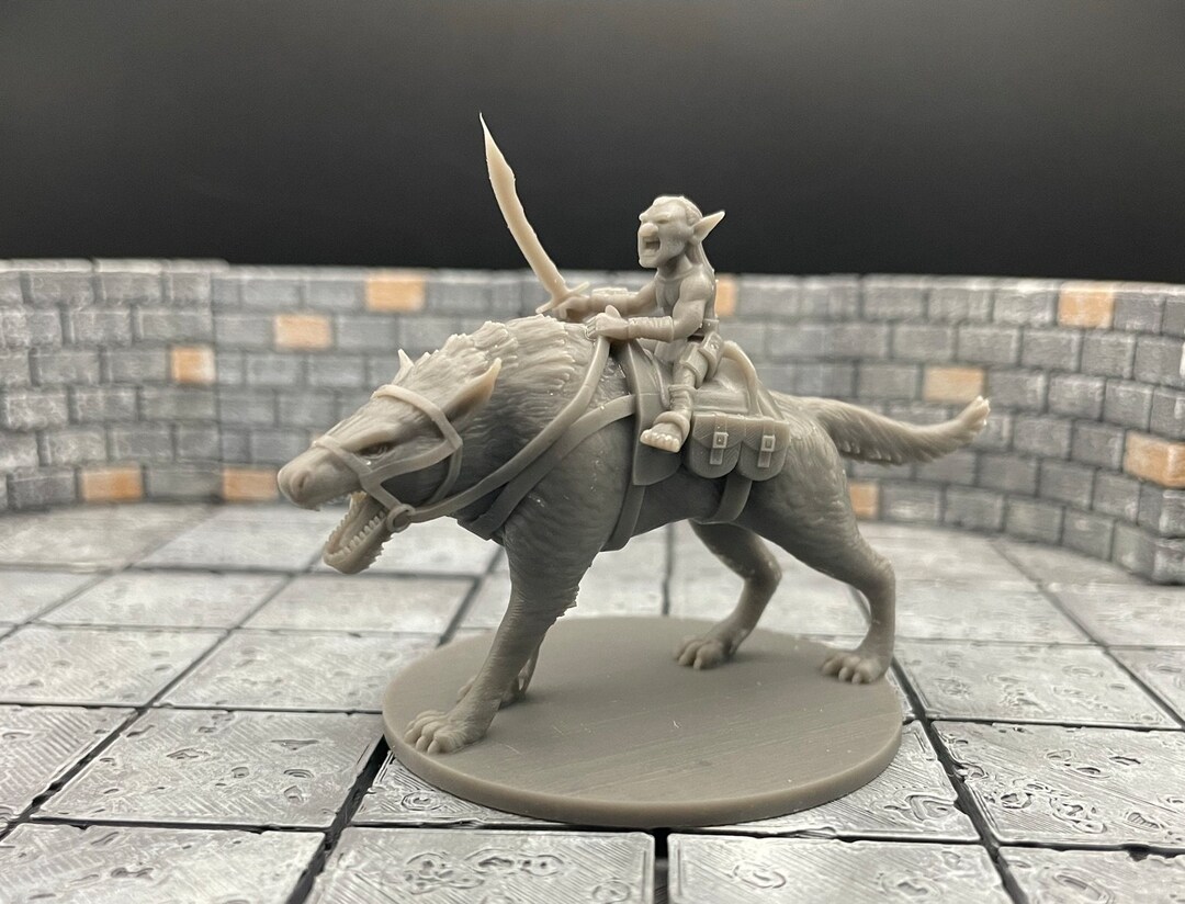 Worgs Goblin Mount Tabletop RPG Mz4250 3D Printed Miniatures 28mm Scale ...