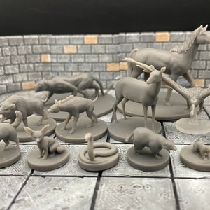 Grassland Druid Wild Shapes | Gift Set | Badger, Boar, Deer, Fox, Horse ...