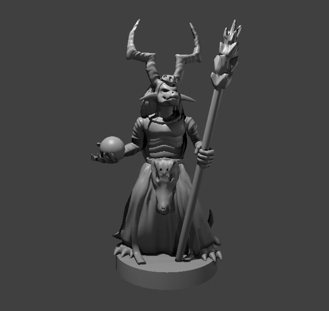 Kobolds Chief Humanoid Tabletop RPG Mz4250 3D Printed Miniatures 28mm ...