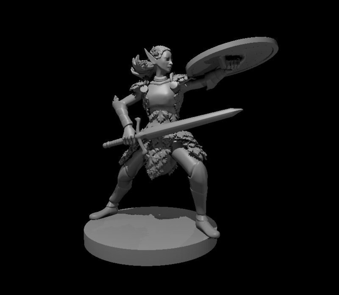 Elven Female Fighters | Tabletop RPG | Mz4250 | 3D Printed Miniatures ...