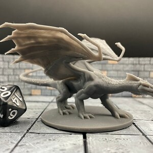 Chromatic Young White Dragon | Tabletop RPG | Mz4250 | 3D Printed ...