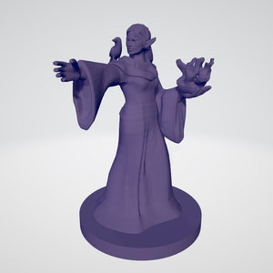 Elven Female Sorcerers | Half Elf | Blind Sorceress | Flying Spell ...