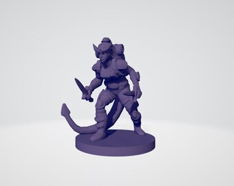 Tiefling Rogue 32mm 28mm Miniatures for Tabletop Gaming dnd, D&D, by ...