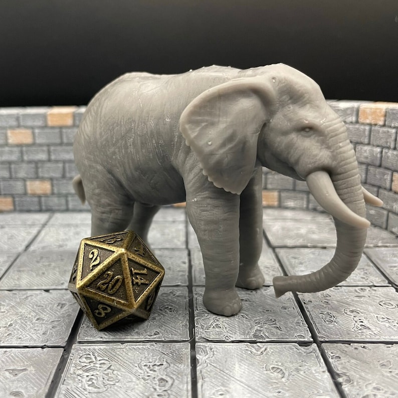Elephant Huge Beast Tabletop RPG Mz4250 3D Printed - Etsy