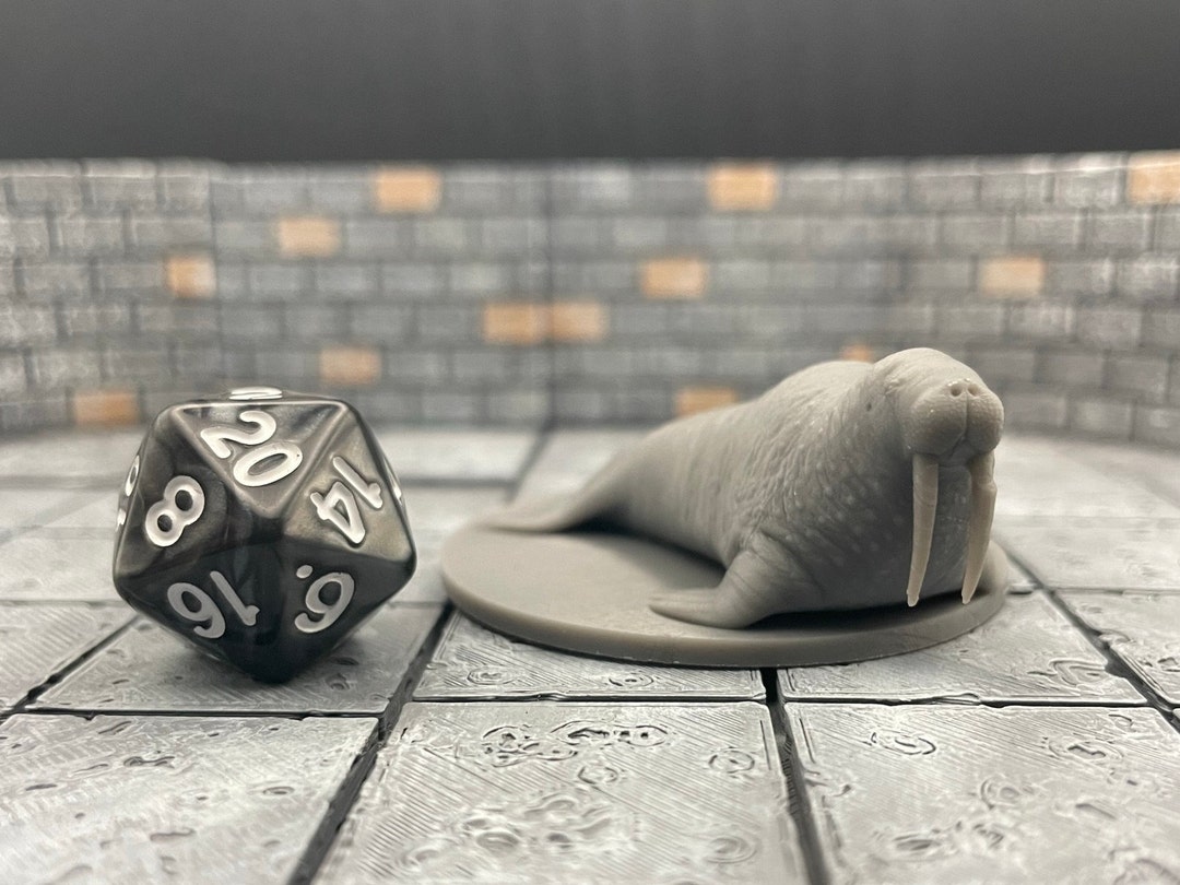 Walrus Beast Arctic Swimming Mount Tabletop RPG Mz4250 3D Printed ...