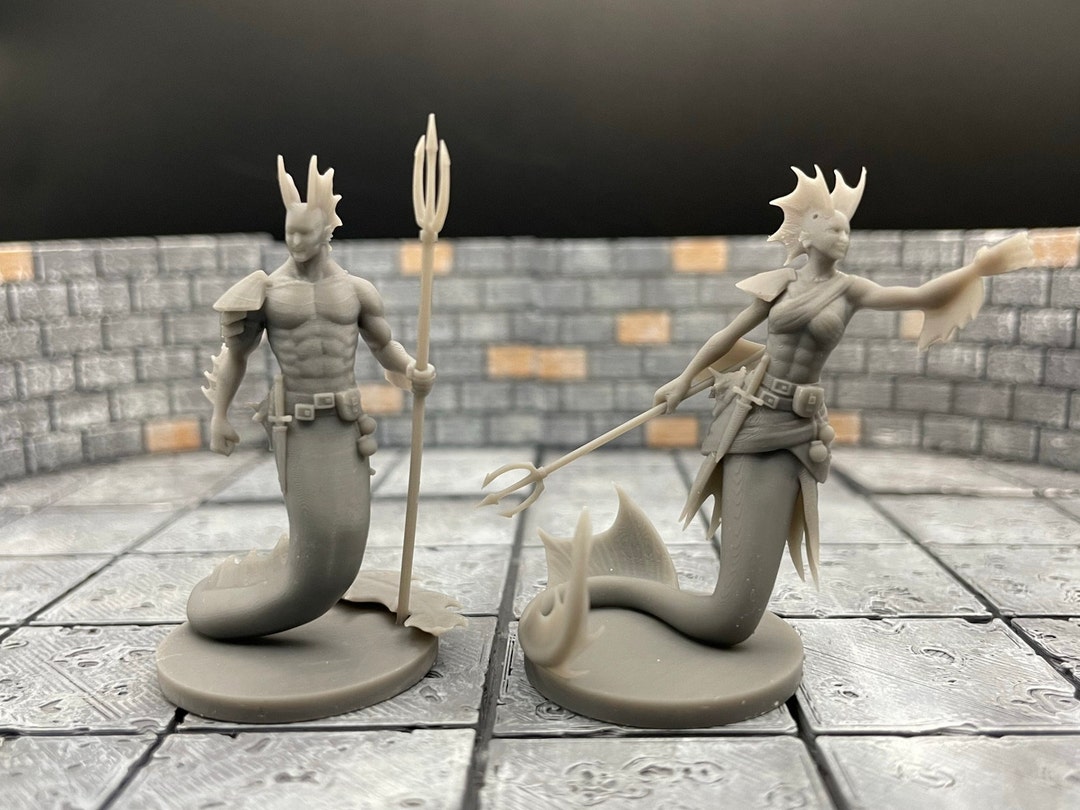 Merfolk | Humanoid | Tabletop RPG | Mz4250 | 3D Printed Miniatures ...